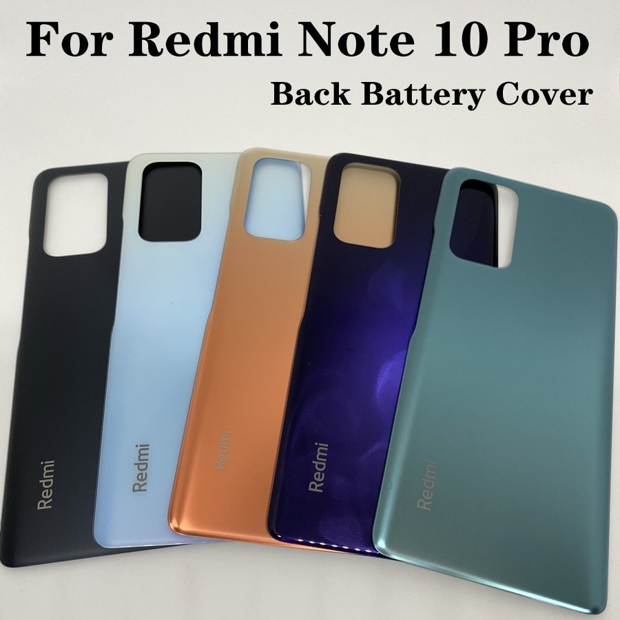 For Xiaomi Redmi Note 10 Pro Back Battery Cover Glass Rear Door Housing Cover Replacement ...