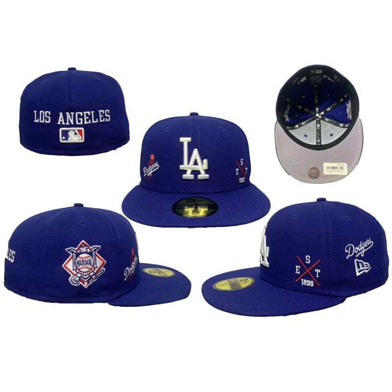 MLB New Era Los Angeles Dodgers 59FIFTY Size Baseball Cap Fully Closed ...