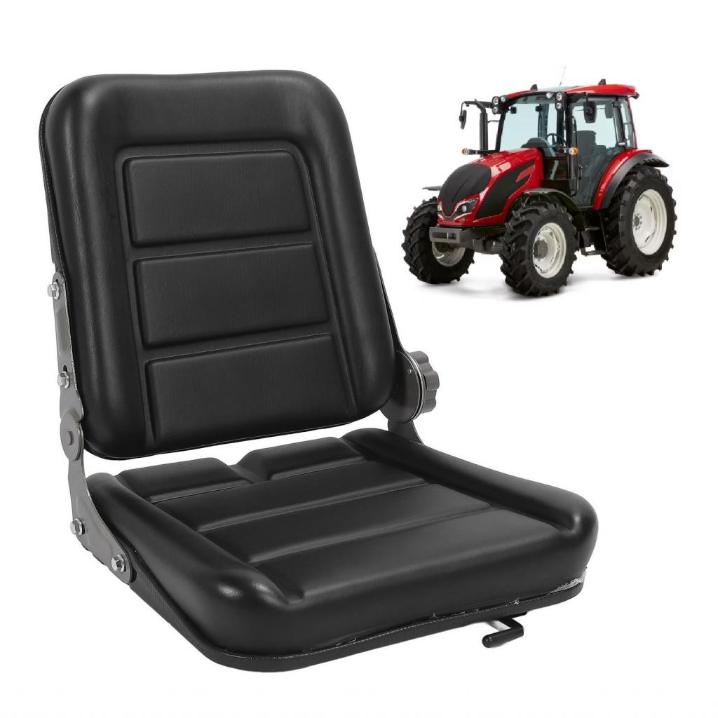 Bacony Tractor Seat with Adjustment Switch and Slide Rail Black ...