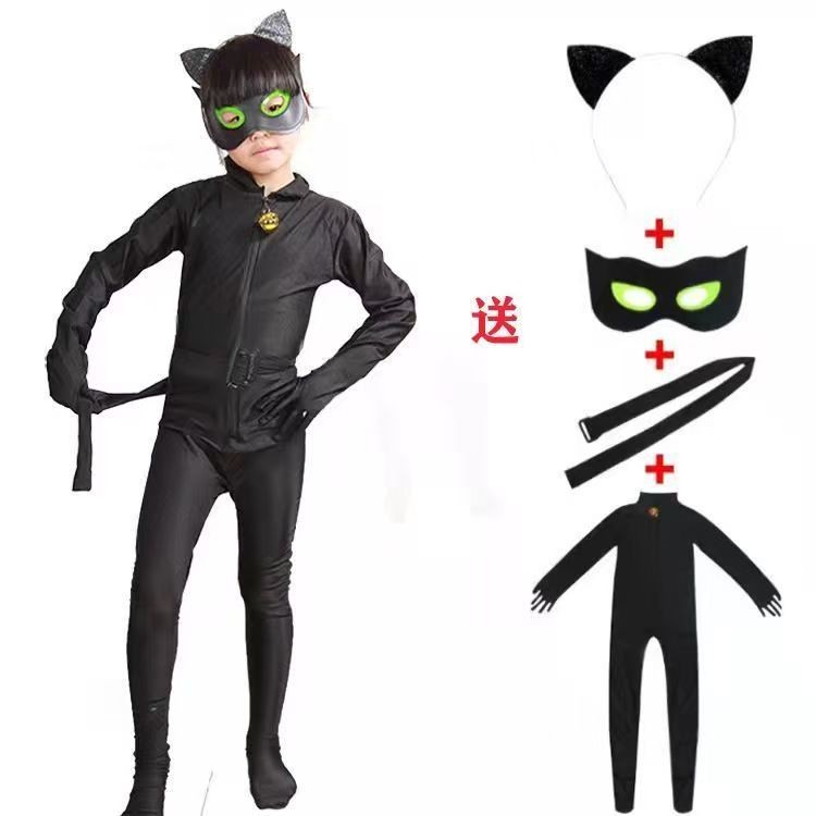Ladybug Radi cosplay Costume Halloween Miracle Girl Black Cat Noir ...