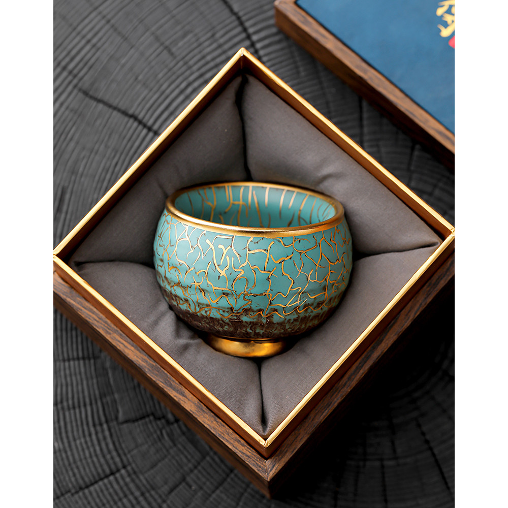 Gilded Master Cup Ceramic Tea Cup High-end Eternal Glaze Gold and ...