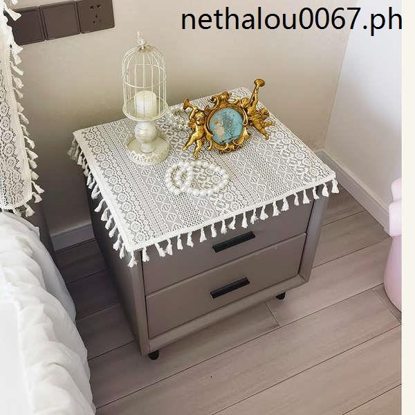 Nordic Bohemian Tassel Bedside Table Cover Cloth Anti-dust Cover All ...