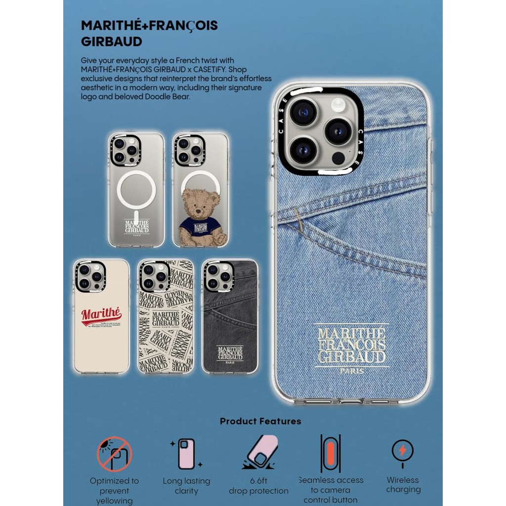 CASECASE X MARITHE+FRANCOIS GIRBAUD Impact Clear Magnetic suction Case ...