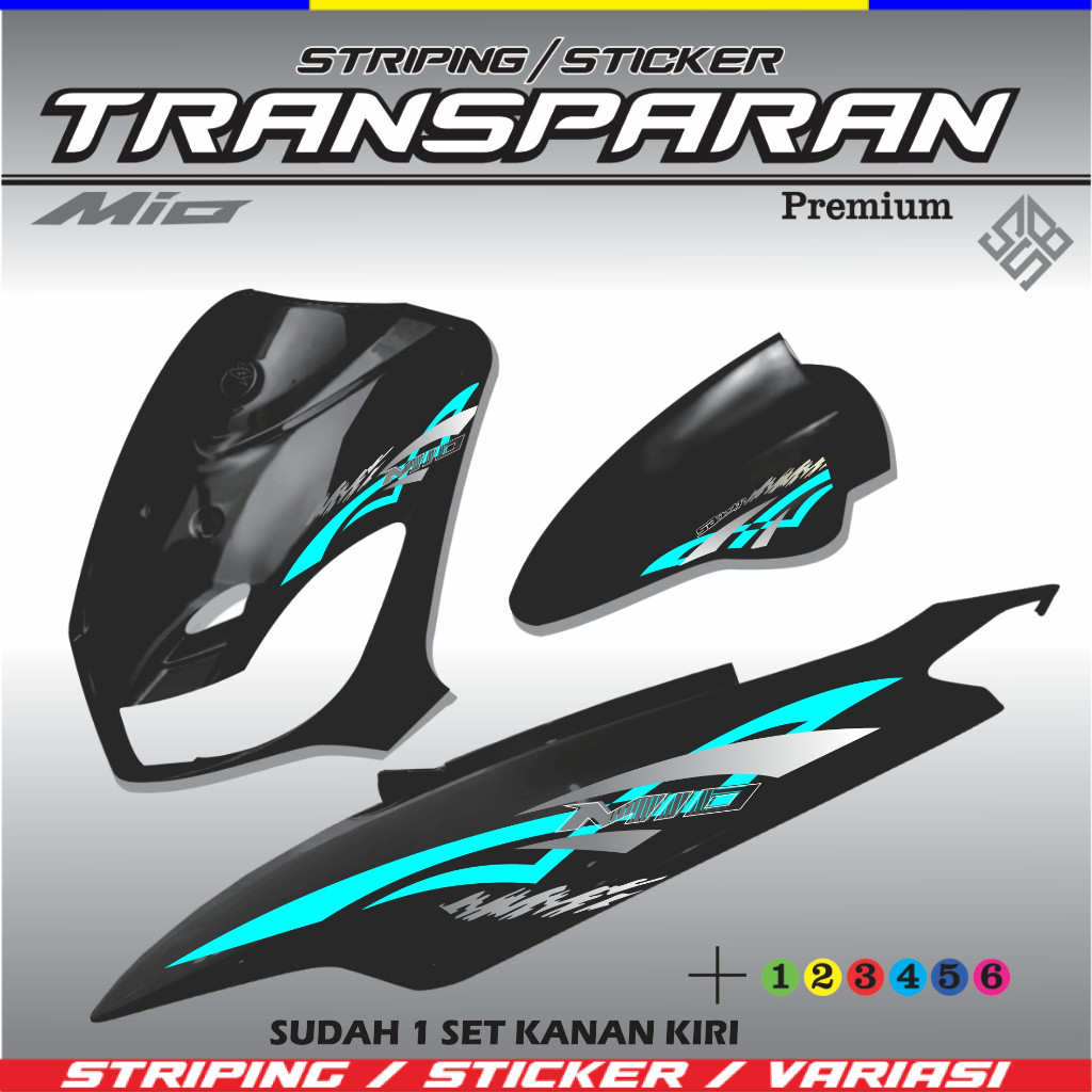 Yamaha MIO LAMA SPORTY MOTORCYCLE UV TRANSPARENT STICKER COOL SIMPLE ...