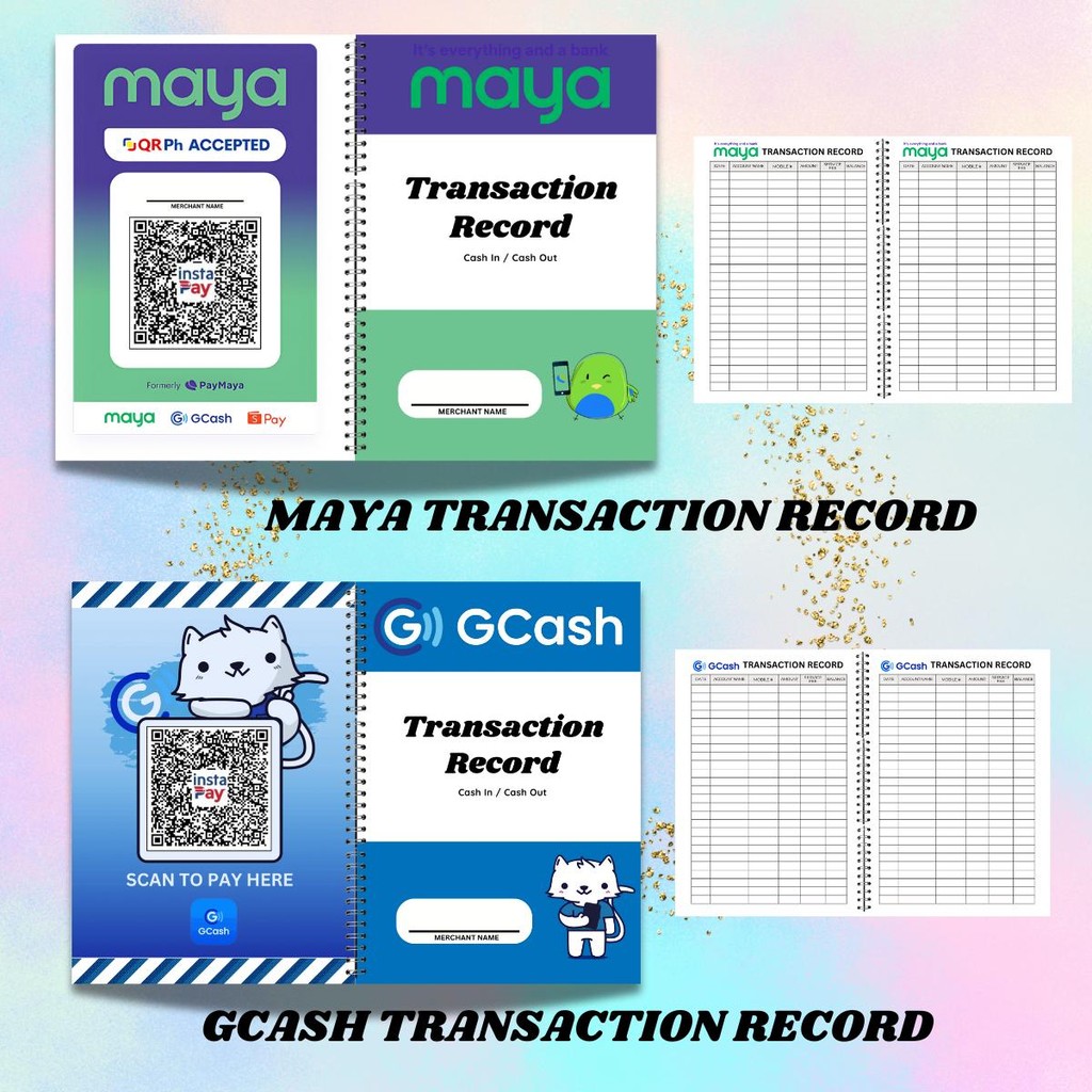 GCash / Paymaya Transaction Record Notebook/70 Leaves / 70gsm | Shopee ...