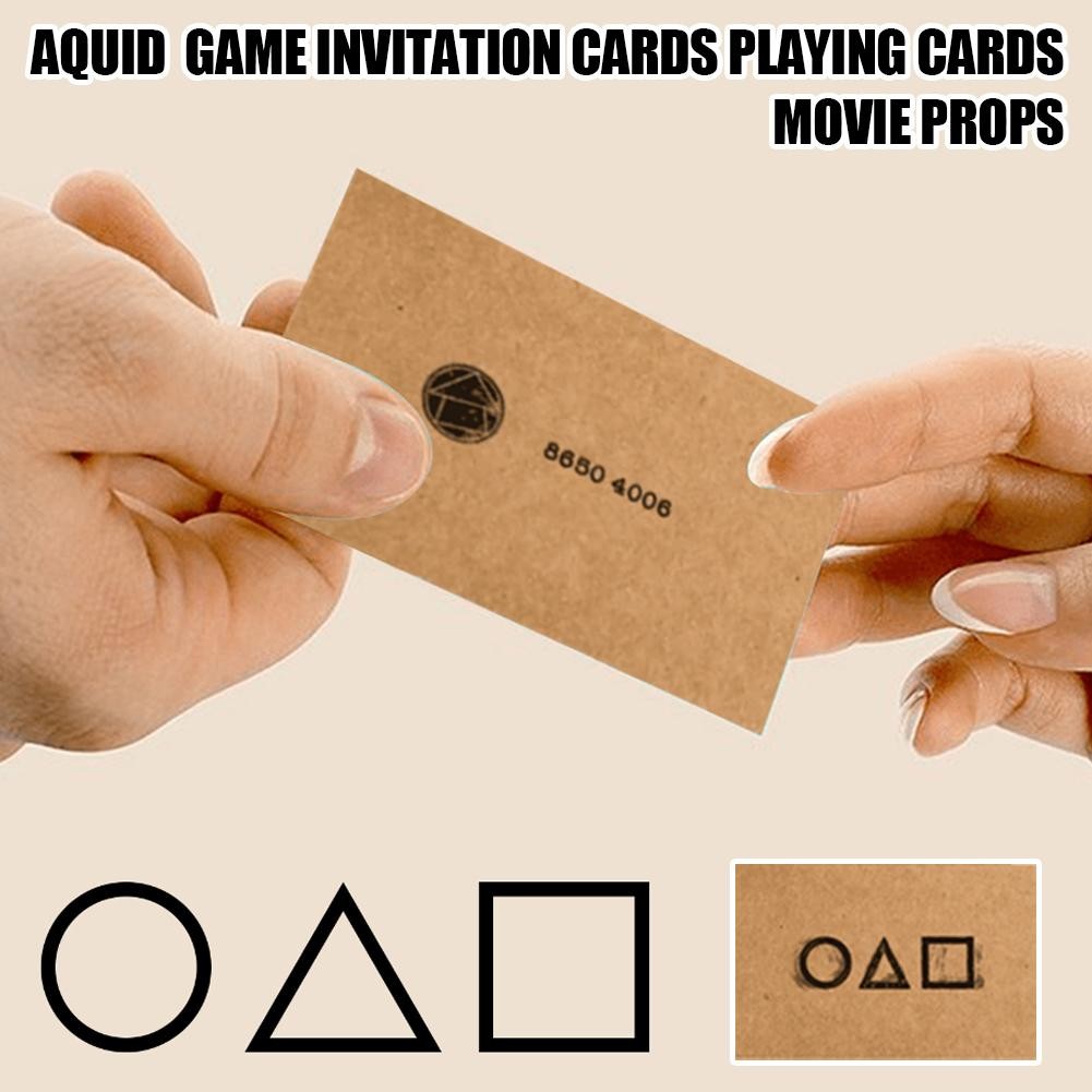 10PS Game Invitation Card Card Movie Prop Squid Game | Shopee Philippines