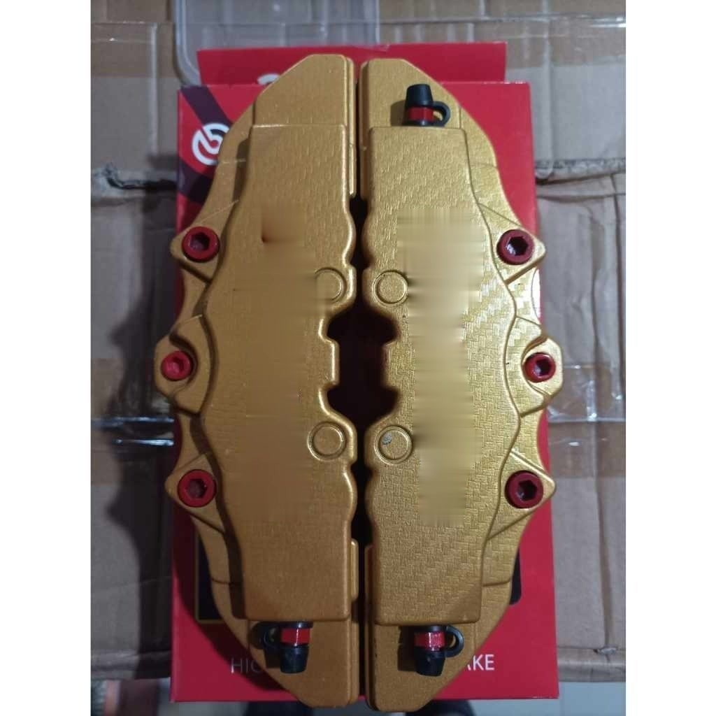 Gold Carbon Car Brake Caliper Brake Disk Cover | Shopee Philippines