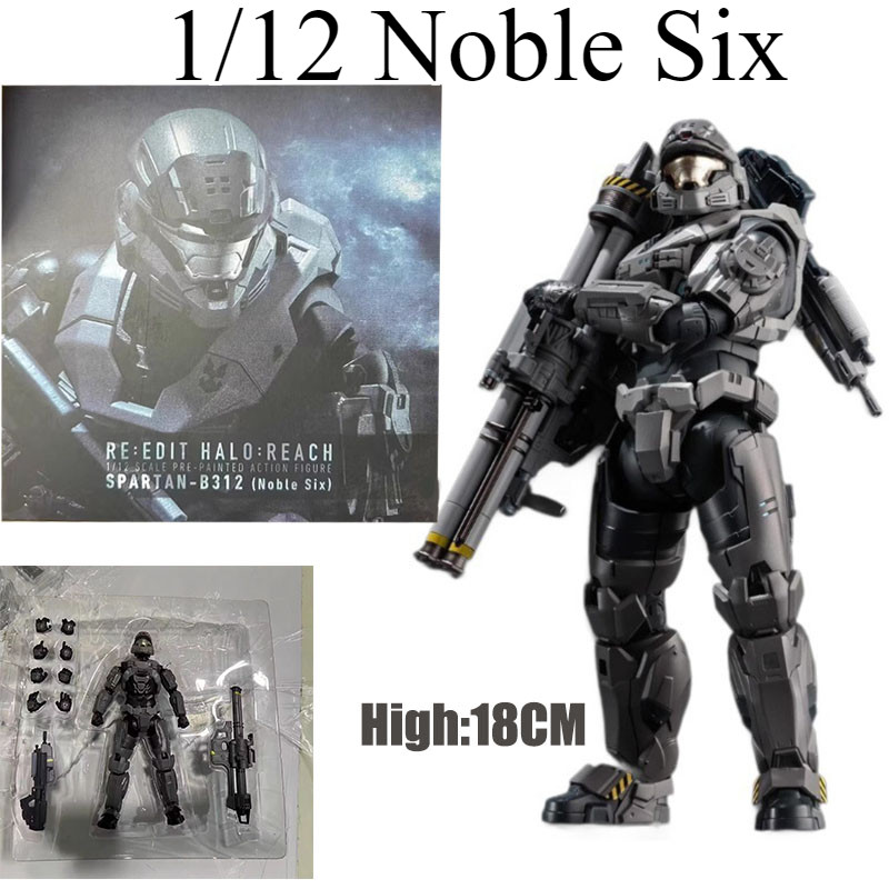1/12 RE:EDIT HALO : REACH Escala Master Chief Noble Six Action Figure ...