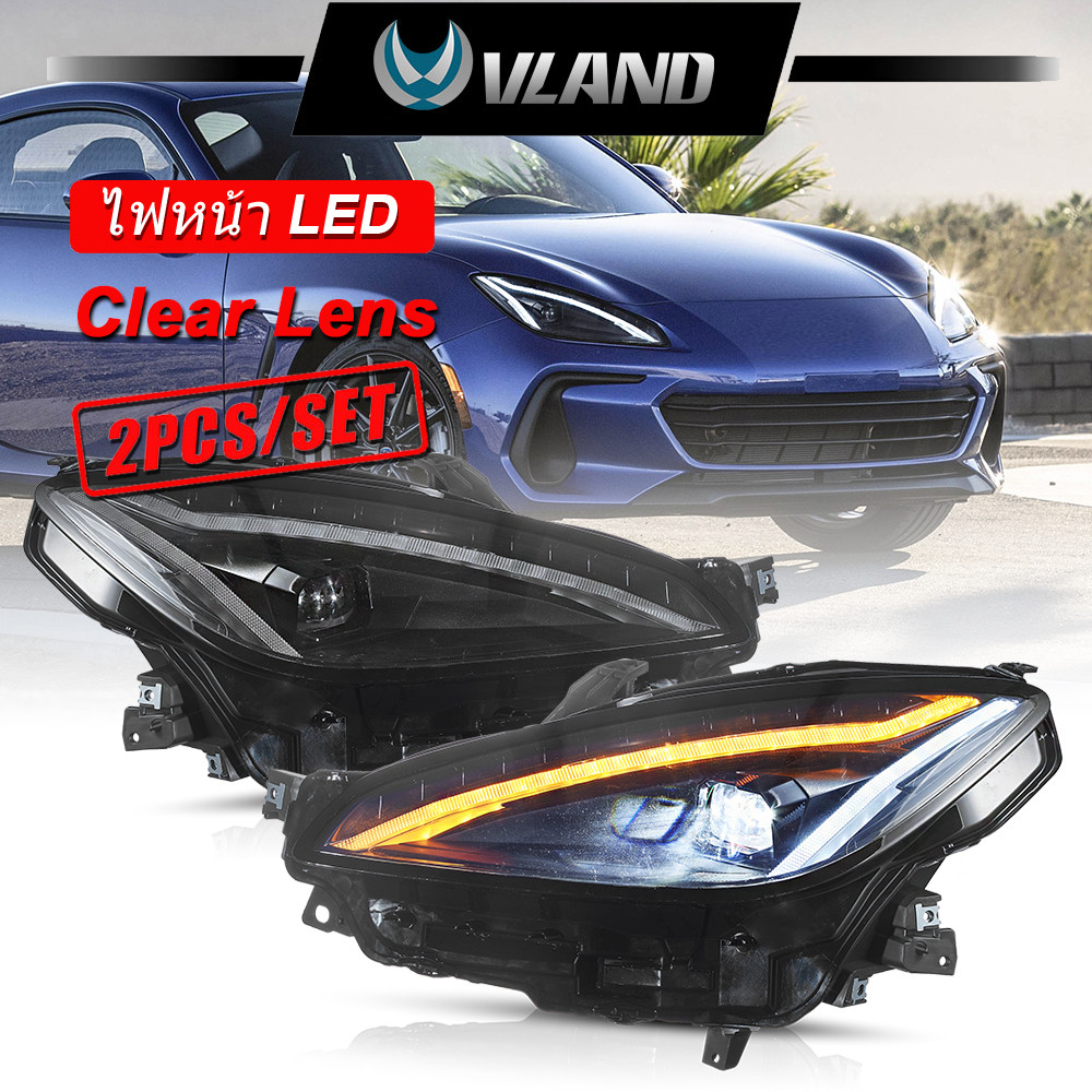 VLAND Full LED Head Lights Projector For 2021-UP Toyota GR86 Subaru BRZ ...