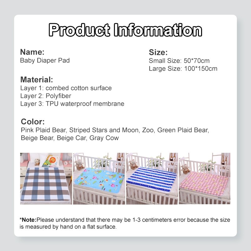 Waterproof Baby Diaper Changing Mat with Cartoon Designs | Shopee ...