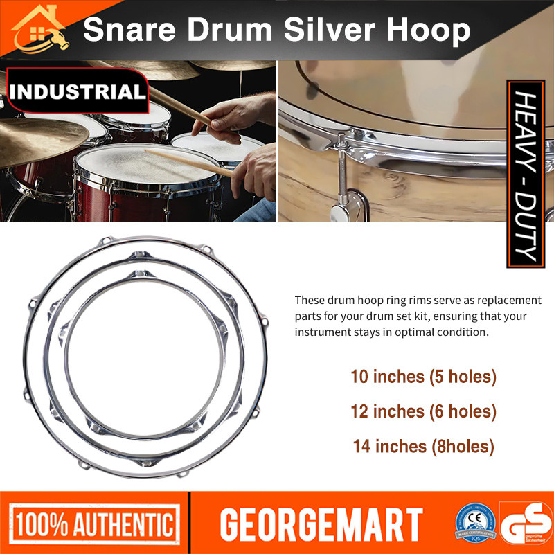 Zinc Alloy Drum Hoop Rim Protectors 10/12/14 inch Snare Drums ...