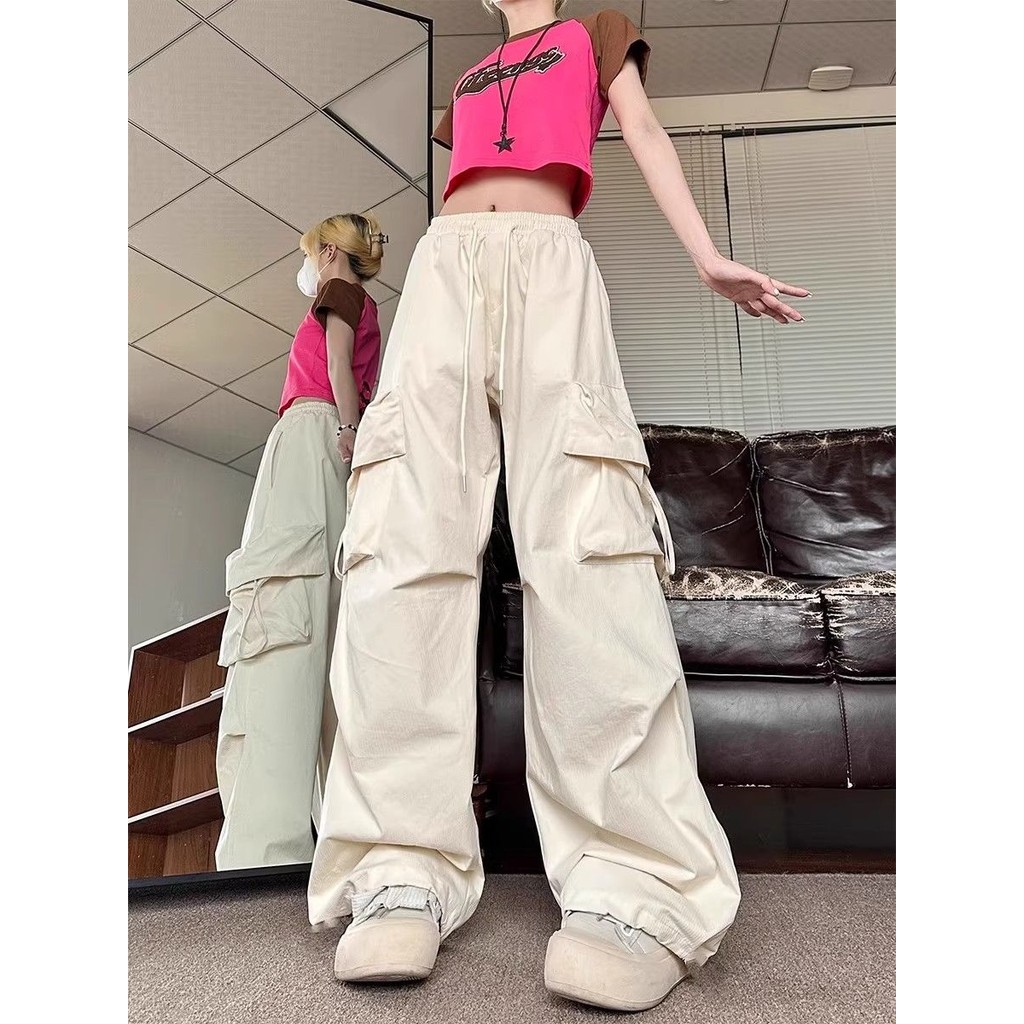 [S-5XL] American-Style Retro Mid-Waist Overalls in Various Colors Women ...