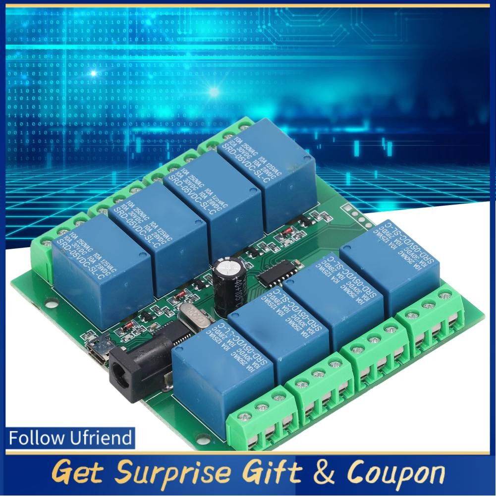 Ufriend USB Relay Module Overcurrent Protection DC5V Compact 8 Channel ...