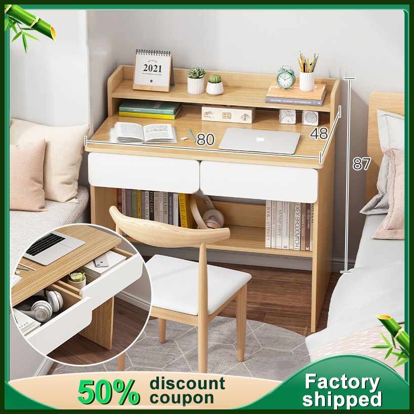 Study-QV~Table with/t$Drawer^r$and^ov$Shelves^Bo$Computer^OX$Table_Ve%Desk Office Table with ...