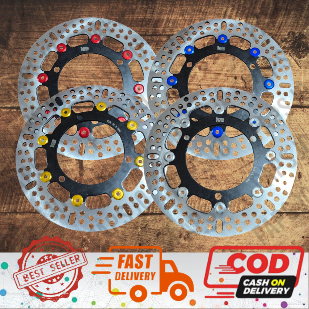 KING DRAG 260MM BIG DISC AEROX/NMAX FRONT 3HOLES WITH BRACKET | Shopee Philippines