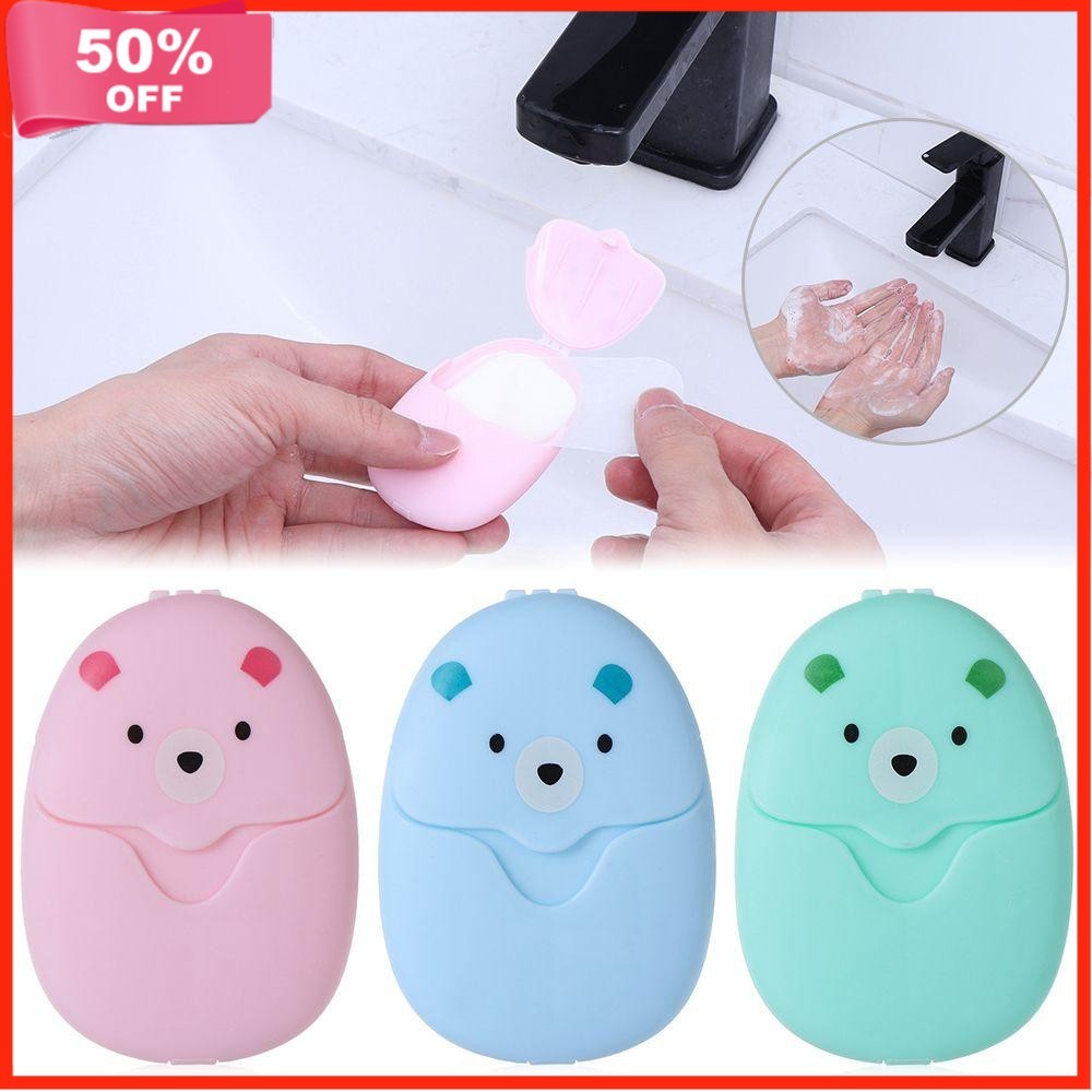 50Pcs Cute Outdoor Travel Portable Hand Washing Soap Paper Soap Flakes ...