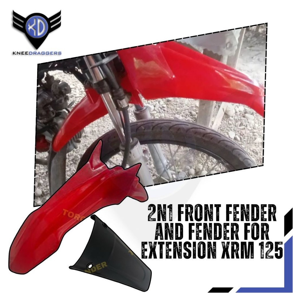 MOTORCYCLE PARTS HONDA XRM 125 2N1 FRONT FENDER AND FENDER EXTENSION ...