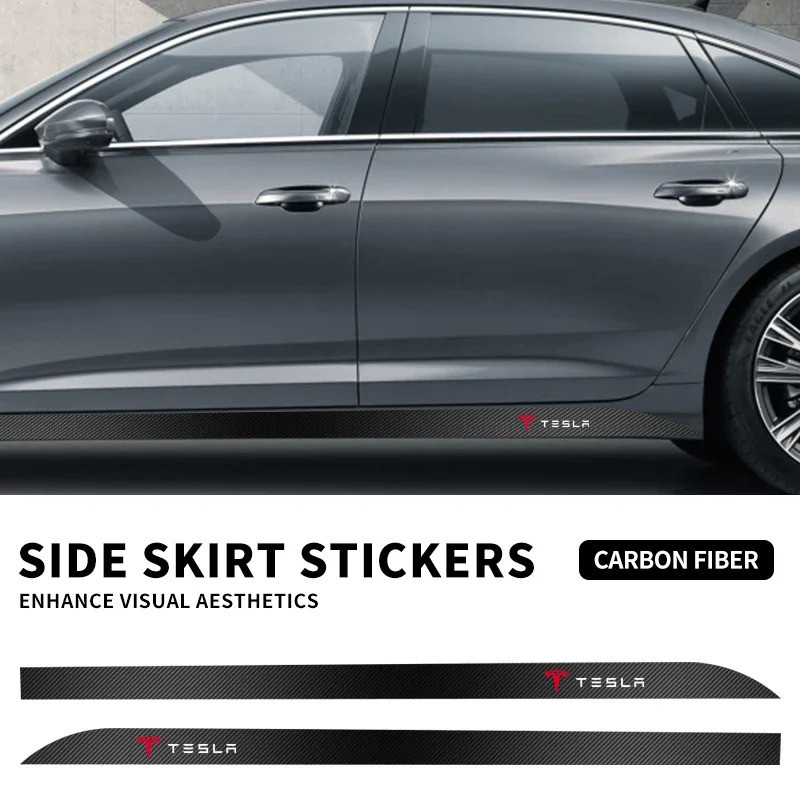 Car Long Side Skirt Stickers Auto Vinyl Film Decals Automobile For ...