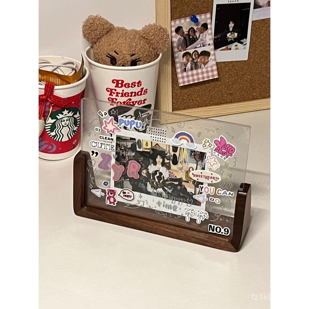 Solid wood ornaments diy Photo Polaroid Display Stand Same Style ...