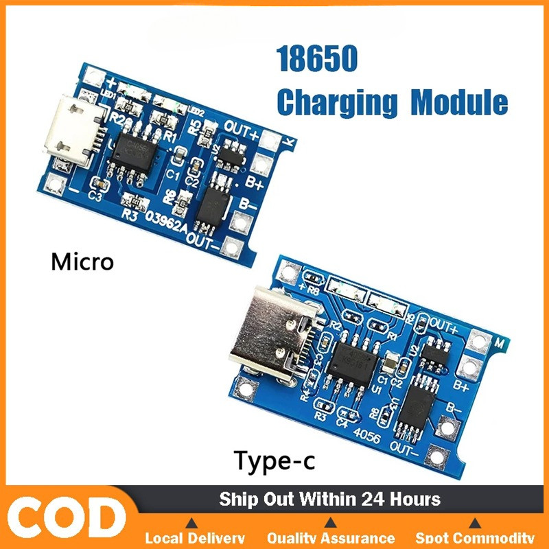TP4056 battery 18650 charger module With Protection Micro/Type c ...