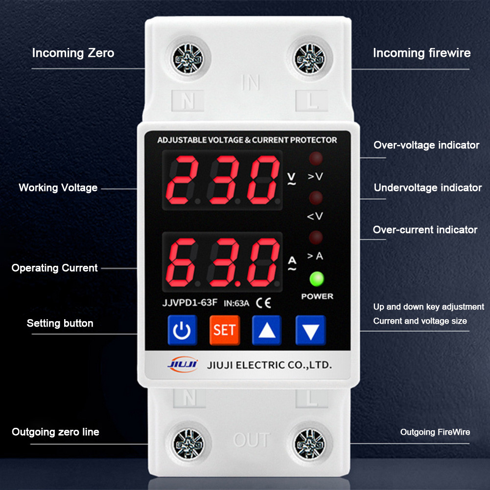 Rain Overvoltage Protection Device 40A/63A 220V Overvoltage Over ...