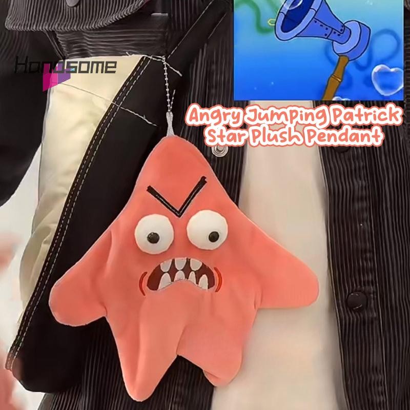 Handsome- Funny Angry Jumping Patrick Star Plush Toy Moving Starfish ...