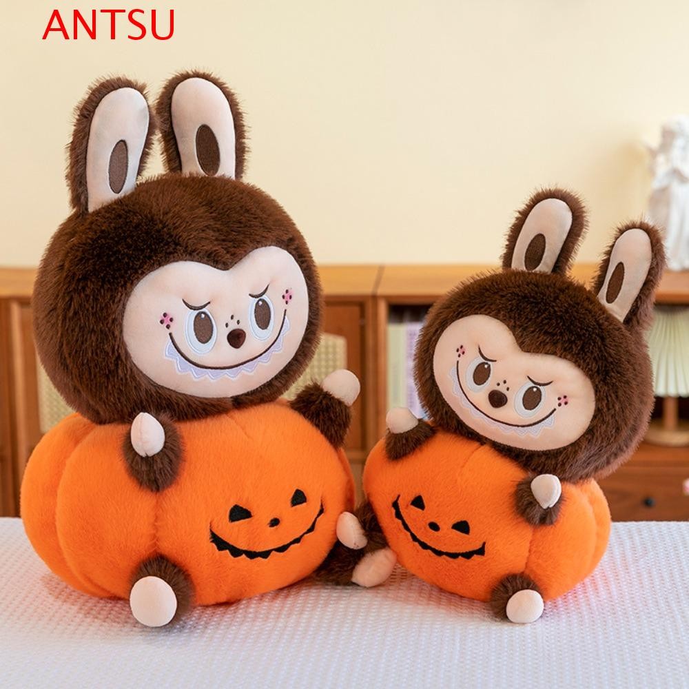 ANTSU Pumpkin Labubu Plush Toy, POP Mart Stuffed Pumpkin Labubu Doll ...
