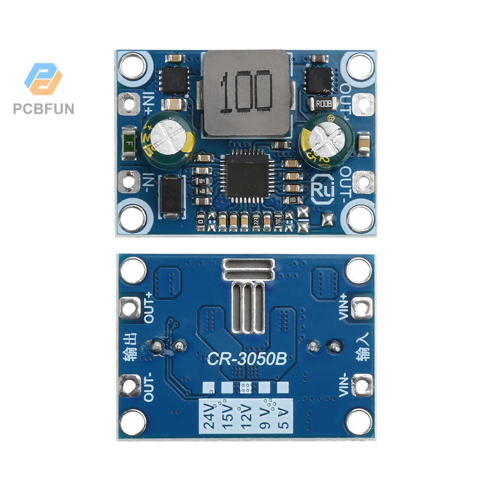 Pcbfun DC-DC Buck-Boost Module 3.6-32V to 5V9V12V5A Output Low Ripple ...