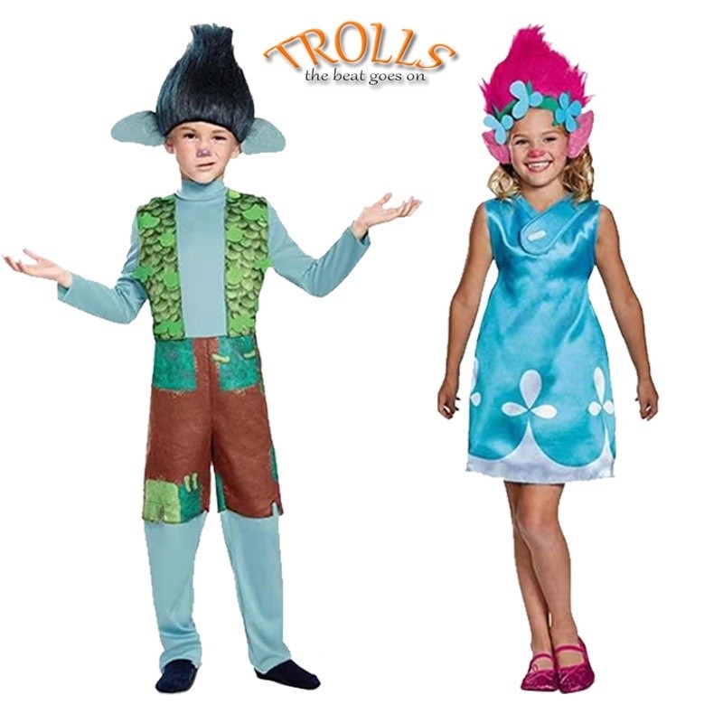 New Style Children cosplay Troll Costume Bobby Blank Stage Performance ...