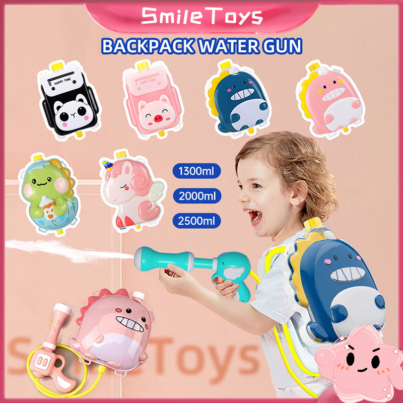 SmileToys Children Backpack Water Gun Toy Cartoon Summer Splash Water ...
