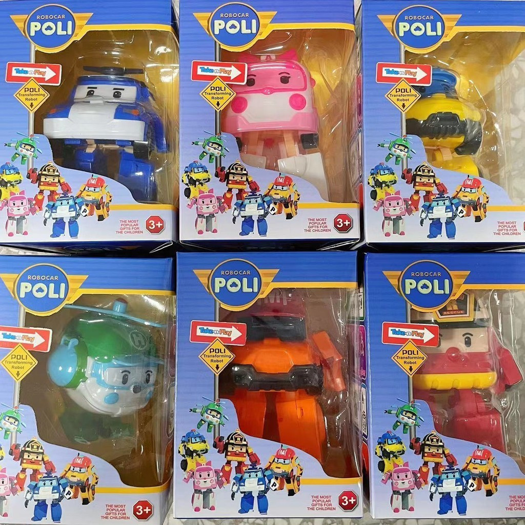 [Super cheap]Rescue Team Police Car POLI Deformation Series Toy AMBA ...