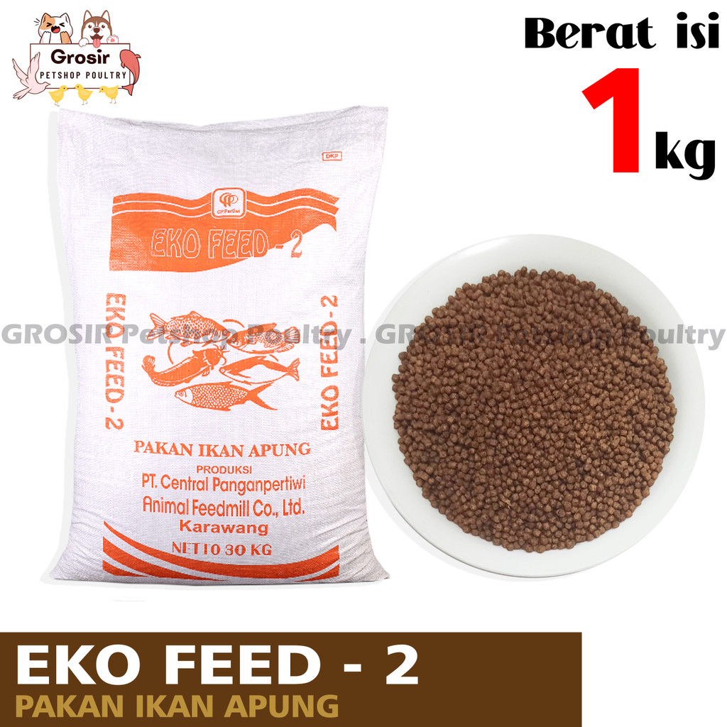 Eko Feed 2 Packs 1kg Freshwater Fish Pellets Floating Feed Catfish ...