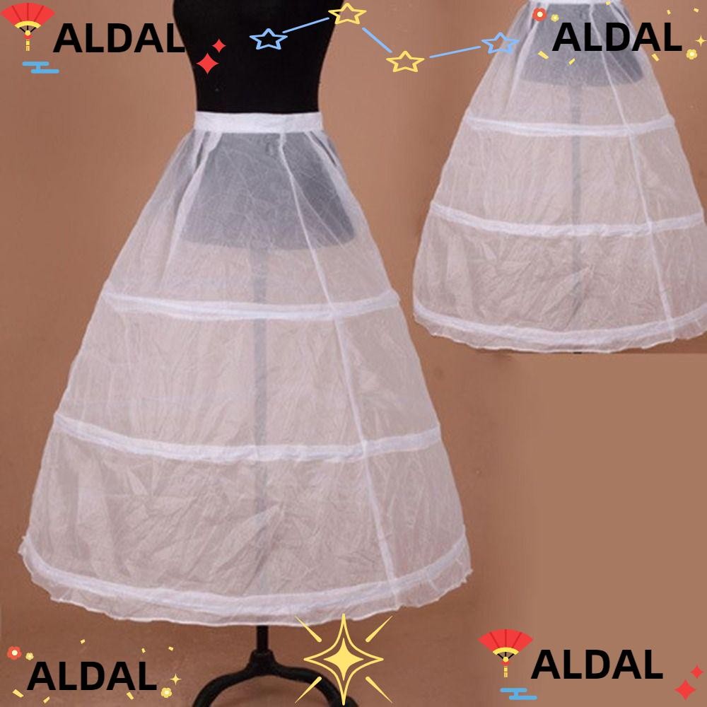 ALDAL A-line Petticoat, White Women Drawstring Bridal Crinoline ...