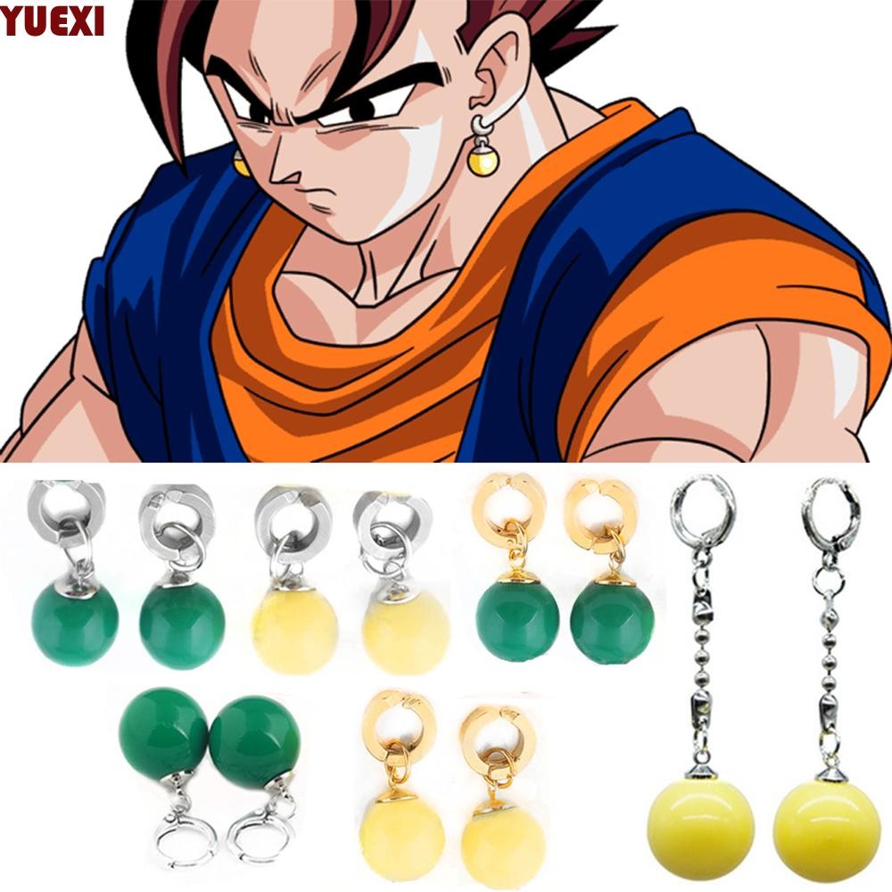 YUEXI Anime Drop Earrings Green Yellow Takerlama Dragonball Super ...