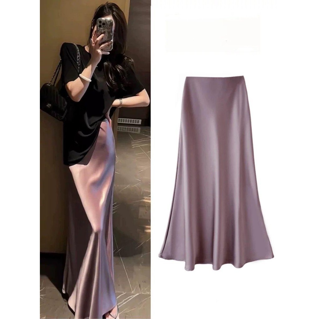 Shenel Skirt Premium Maxisatin Long Skirt 6889 Skirt Long Mermaid ...