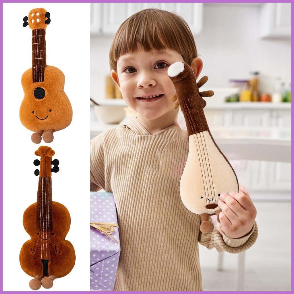 Musical Instrument Plush Violin Chinese Lute Guitar Doll Soft Stuffed ...