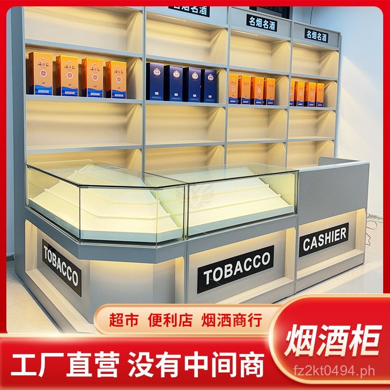 Glass Convenience Store Cash Register Display Cabinet Corner Cabinet ...