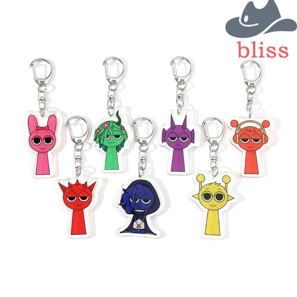 BLISS Incredibox Sprunki Games Keychain, Game Peripheral Cartoon ...