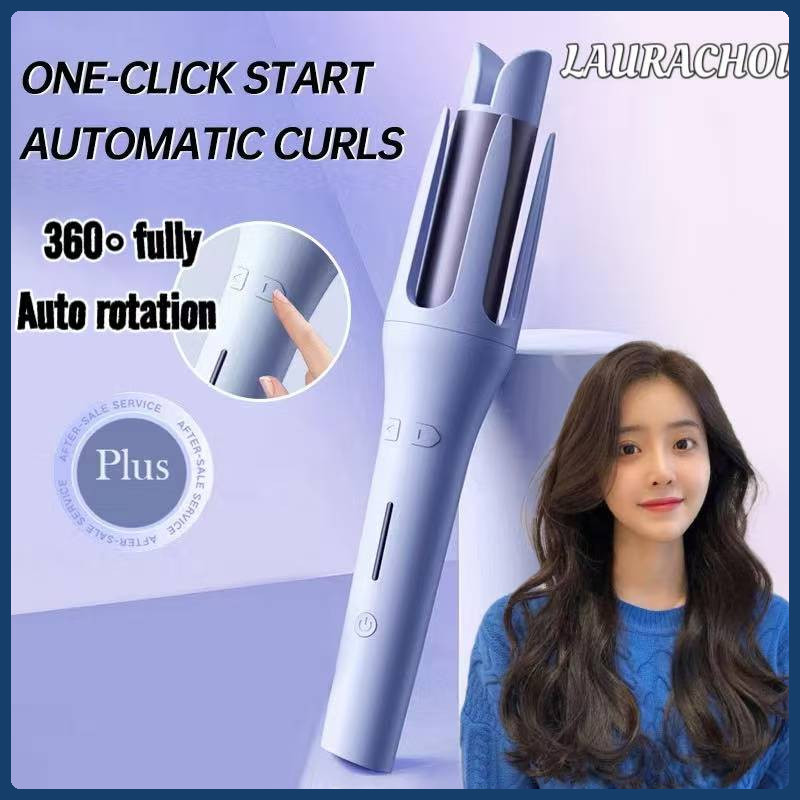 360° Rotating Automatic Hair Curler Iron Ceramic Styling Stick Fast ...