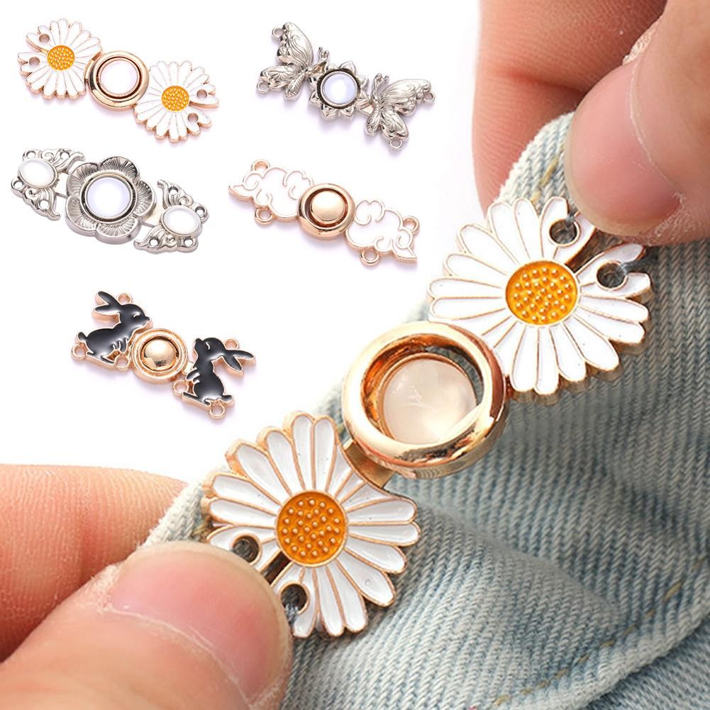 2pcs Detachable Waist Button Pants Button Retro Cheongsam Buckle Buckle ...