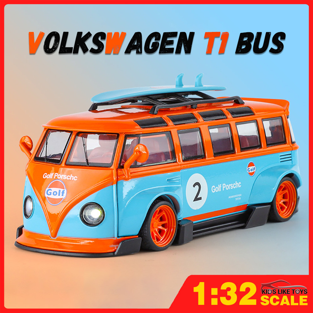 KLT 1:32 Volkswagen T1 Samba Bus Modified Version Diecast Model Car ...