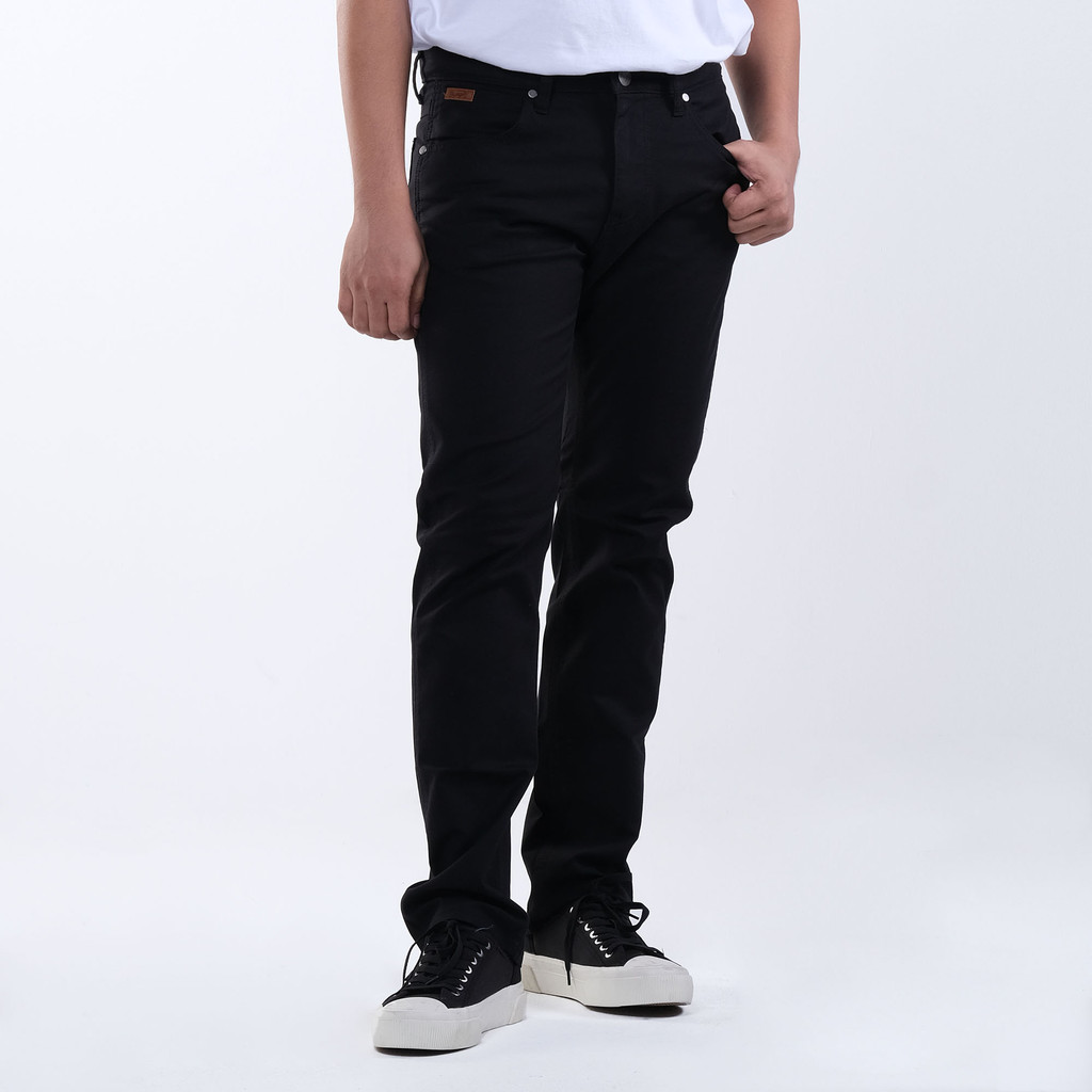 Wrangler Men's Texas Slim Colored Pants in Black | Shopee Philippines