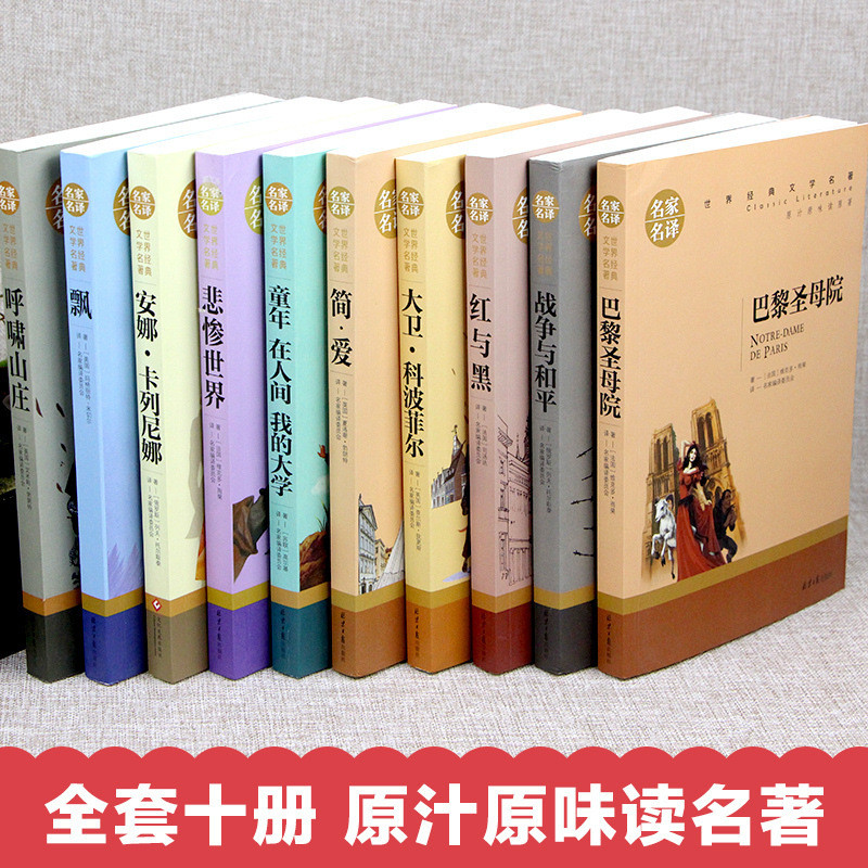 The World's Top Ten Masterpieces Full Set of 10 Volumes Jane Eyre Books ...