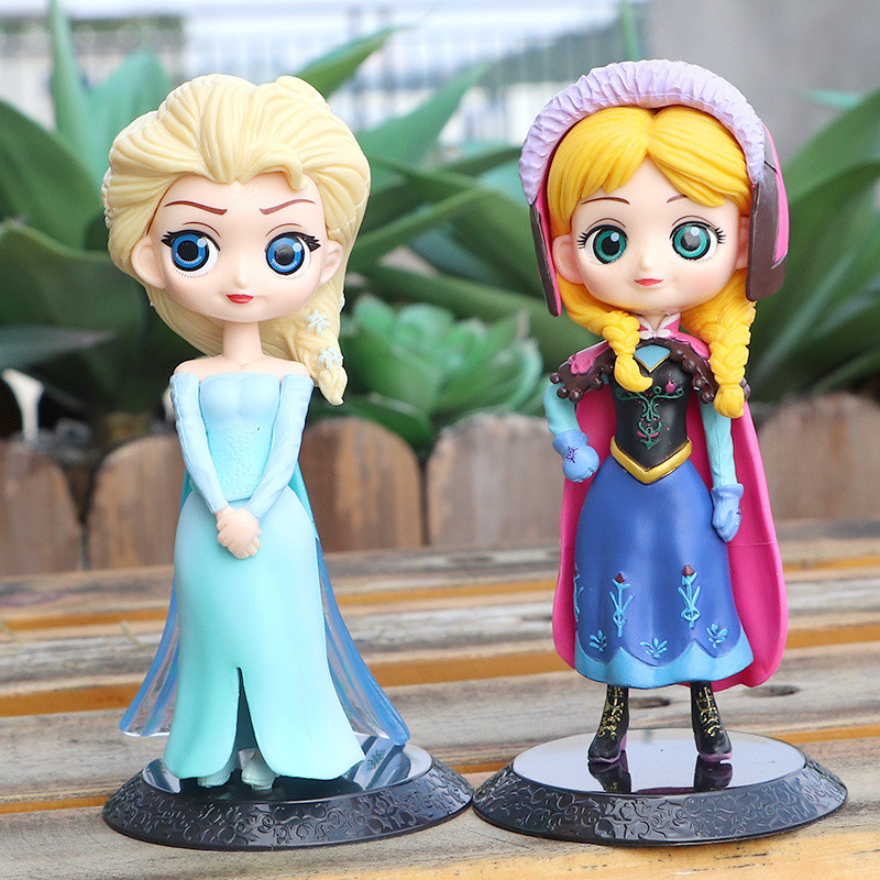 Q posket Frozen Elsa Princess Elsa Q Version Anna Elsa 1:1 Scale Model ...