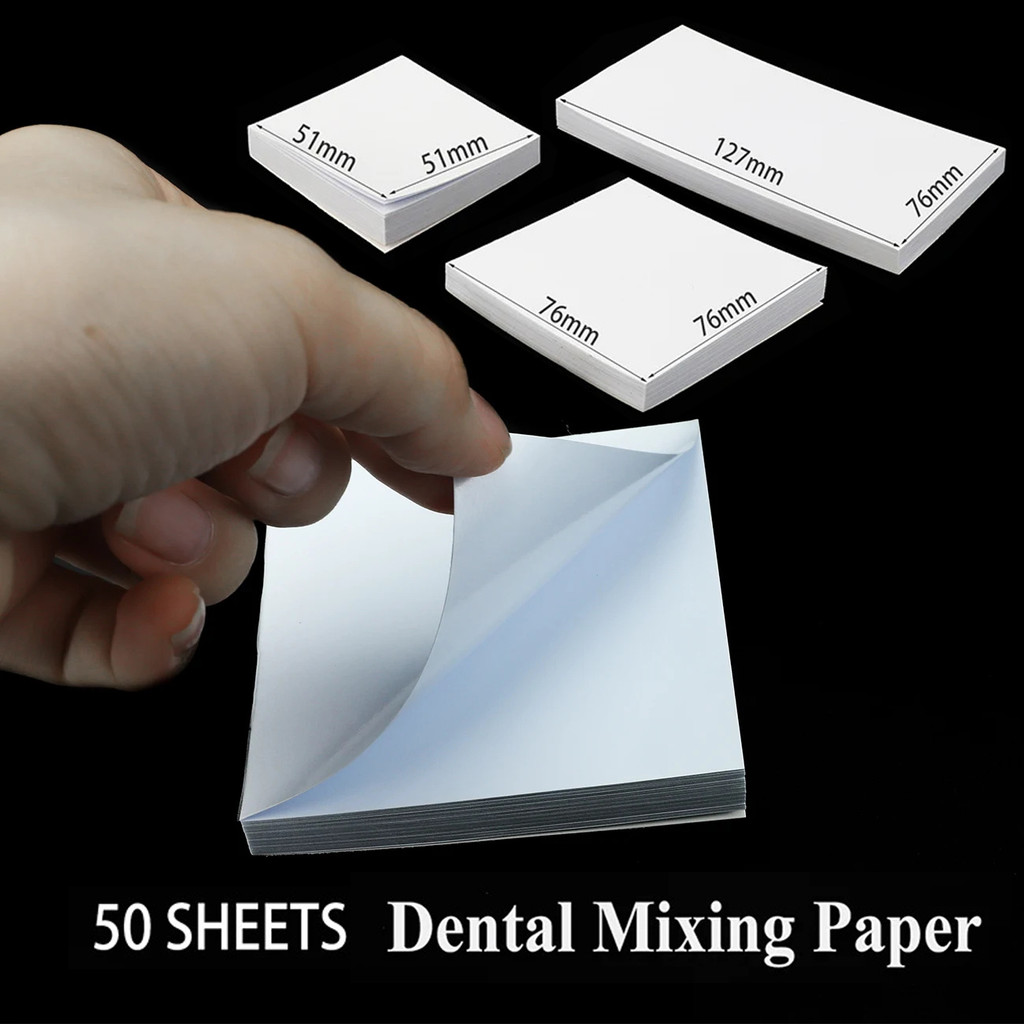 Dental Mixing Pad Disposable Mixing Paper 50 Sheets Thickening White ...