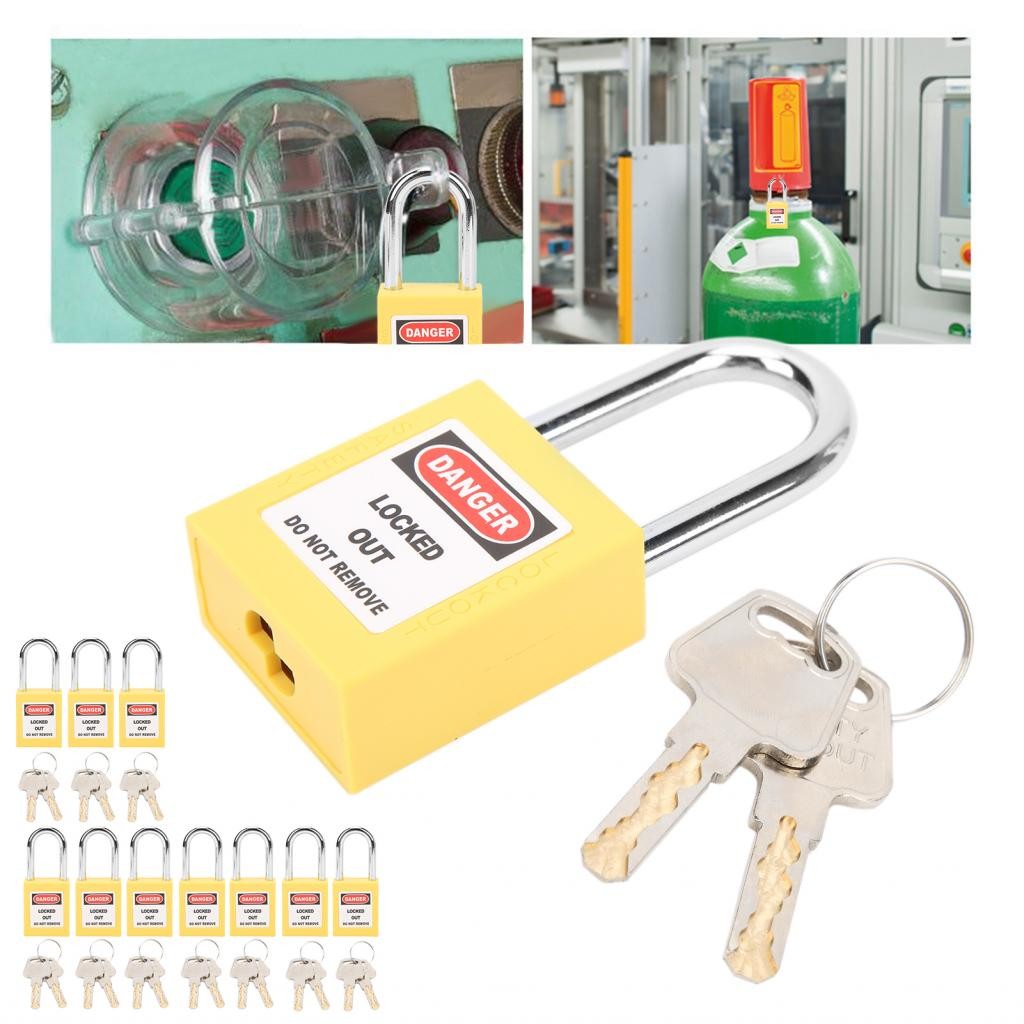 hahao-ph Lockout Tagout Locks Set Kit 10 Sets 38mm Nylon PA Steel Lock ...