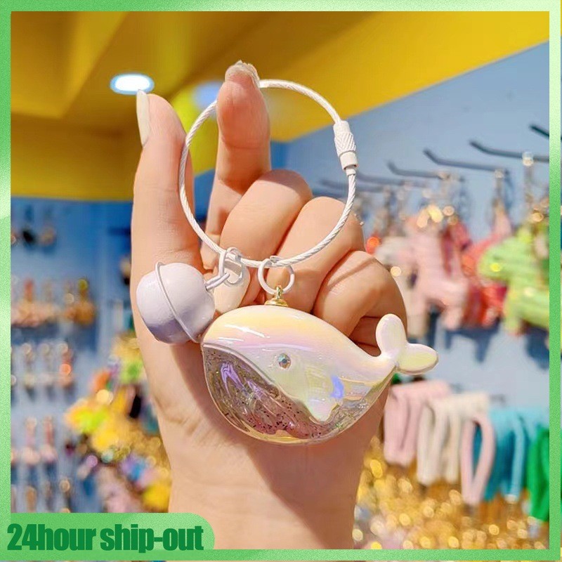 Cute Whale Keychain Dolphin Pendant Marine Animal Doll Keyring Couple ...