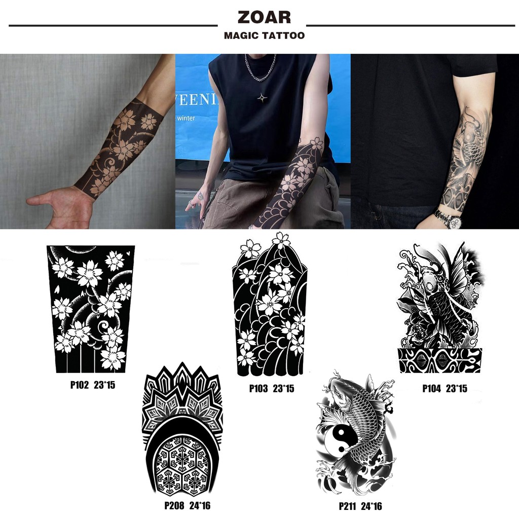 Pagpapadala mula Bulacan Temporary tattoo sticker ZOAR-32B【braso ng ...
