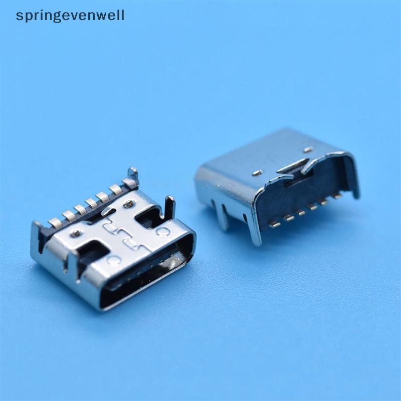 SEW 10pcs/Lot Type C 6 Pin SMT Socket Connector USB 3.1 Type-C Female ...