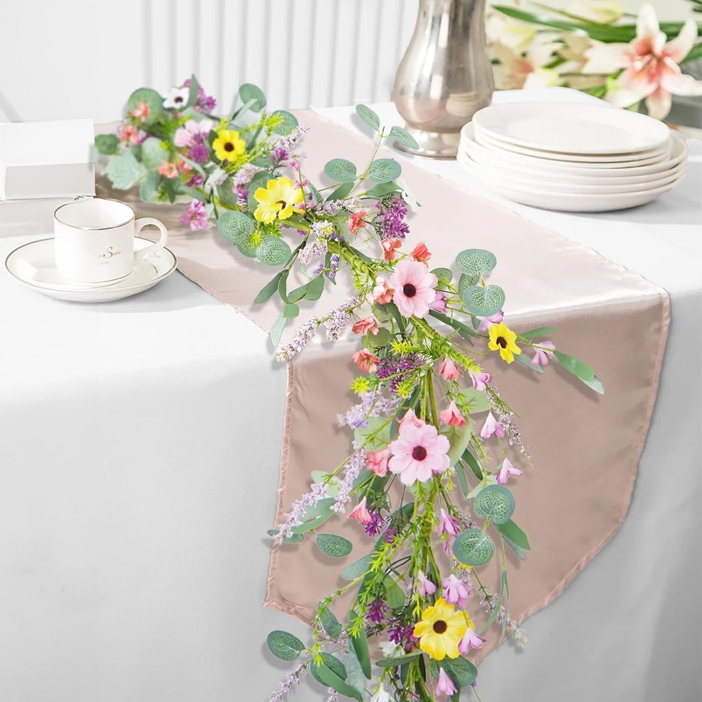 6.5Ft Daisy Garland Spring Flowers Garland Wildflower Garland Mantle ...